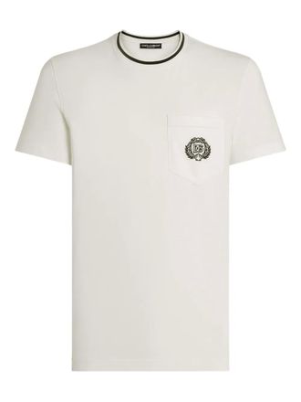 Dolce & Gabbana t-shirt à poche poitrine - Blanc