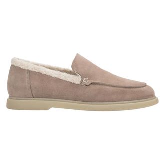 Estro & Luminara Gef&uuml;tterte Velours-Loafer - - Shoes - Damen - Braun - 39 EU