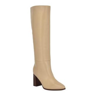 Calvin Klein Bottes hautes Dawna pour femme, Cuir naturel clair 110, 36.5 EU