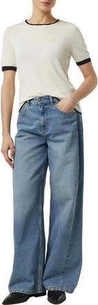 Comma Strickpullover halbarm, mit farblich angesetzten Abschl&uuml;ssen