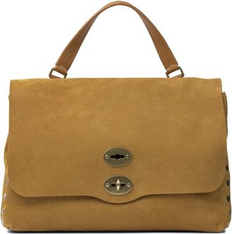 Zanellato Femme, Sacs, Brun, Taille: ONE Size Sac à main marron avec fermeture pivotante