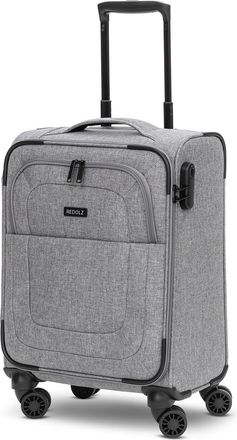 Redolz Cabin Weichschalen Kabinen-Koffer | Leichter Trolley mit 4 Doppelrollen f&uuml;r Damen & Herren 37 x 23 x 55 cm (Essentials 12)