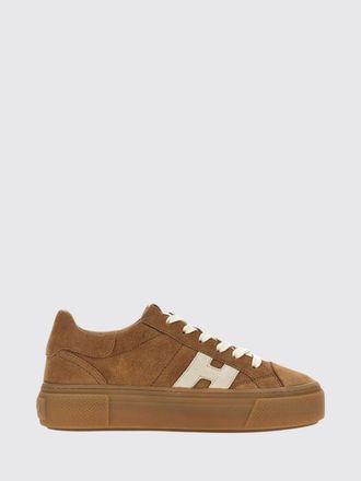 Hogan Baskets H705 en daim avec logo lat&eacute;ral et semelle chunky