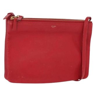 Celine Sac bandouli&egrave;re en cuir Pre-owned - Femme - Pre-owned - Rouge - Taille: ONE Size