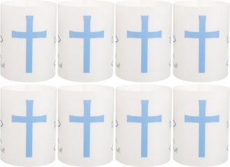 NUOBESTY 8 St&uuml;ck Teiliges Plastikkerzen zylinderschirm Stabiles Design W&auml;rmeabsorbierend f&uuml;r Kommunion Tischdekoration Einfacher Aufbau Langlebig und Praktisch