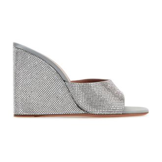 Amina Muaddi Damen, Schuhe, Grau, 39 EUGr&ouml;&szlig;e