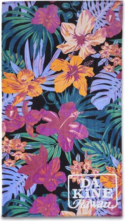 Dakine Frottee-Strandtuch, Schwarz, tropisch, Einheitsgröße