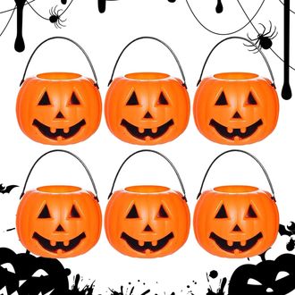 Generico Candy Bucket - PP, 13 g Aufbewahrungsbeh&auml;lter, einfach zu transportierender Griff, wiederverwendbar, dekorativer Beh&auml;lter, Halloween Treat Holder, Par