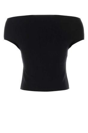 Alberta Ferretti Viscose-Nylon Knit Sweater - Black