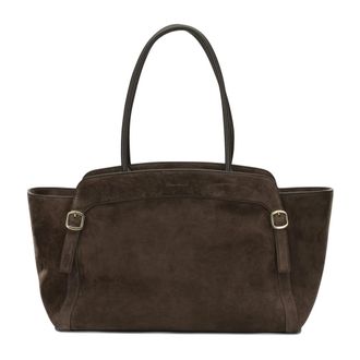 Santoni Sac cabas moyen &agrave; double boucle - Femme - Sacs - Brun - Taille: ONE Size
