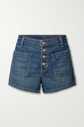 Nili Lotan Short En Jean Effet Vieilli Mollie - Bleu