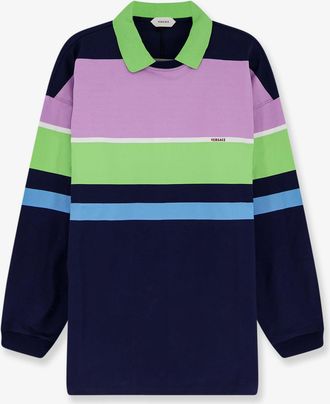 Versace Multicolor stripes cotton sweatshirt - VERSACE - gender_Woman