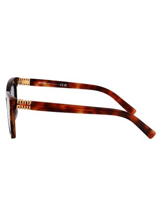 Miu Miu 0MU Tortoiseshell Acetate Sunglasses - Brown