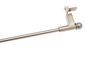 HOME MAISON Ateliers28 Press & GO, &Oslash; 07, 1 Tringle Extensible Embout Boule 80-110 cm, Chrome satin&eacute; T10031222