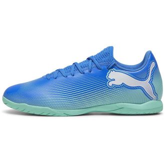 Puma Unisex Adults Future 7 Play IT Soccer Shoe, HYPERLINK Blue-Mint-PUMA White, 44.5 EU