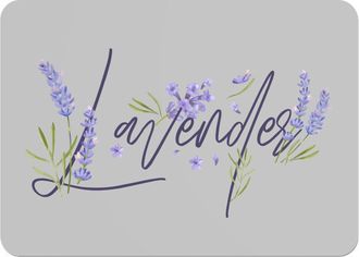 Fabulous 4 Platzsets mit Unterseite aus Kork, grau, Lavendelblumen-Design, minimalistisch, schick, Garden Love, groß, 39,5 x 28,5 cm