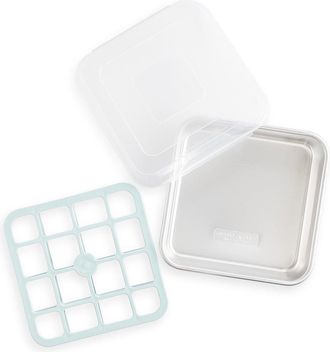 Nordic Ware Brownie Buddy Kit, quadratische Pfanne mit Hobel und Deckel, 22,9 cm