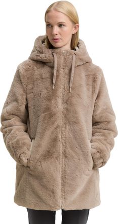 Tom Tailor Damen 1047534 Wendemantel mit Kapuze, 32208-Soft Taupe Grey, 3XL