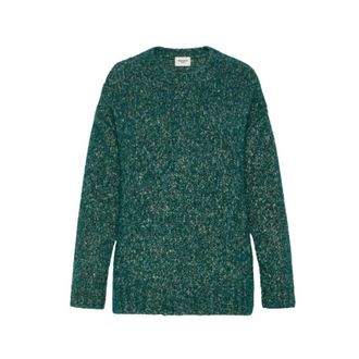 Max Mara Strickpullover mit Rundhalsausschnitt - - Knitwear - Damen - Gr&uuml;n - M
