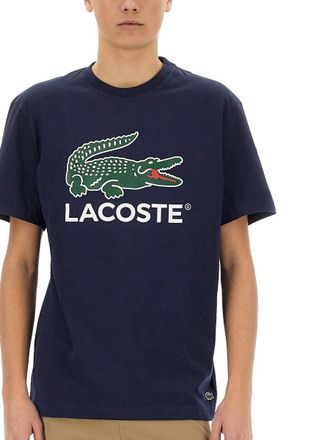 Lacoste Cotton Print T-Shirt - Blue