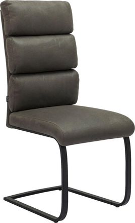 Novel Schwingstuhl, Grau, Schwarz, Metall, Textil, U-Form, 47x106x63 cm, Esszimmer, Stühle, Esszimmerstühle, Schwingstühle