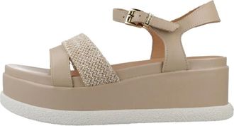 Stonefly Stonefly - Arianna 4 LTH Raffia - Femme - Chaussures - Beige - Taille: 36 EU