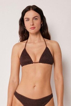 Calzedonia Triangel-bikinioberteil Metallic Glow Braun