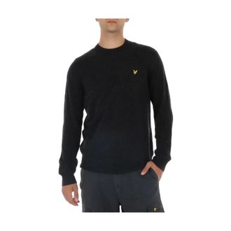Lyle & Scott Homme, Pulls, Noir, Taille: L Pull en Tricot Col Rond M&eacute;lange de Laine