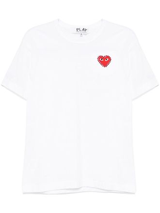 Comme Des Garçons t-shirt à patch logo - Blanc