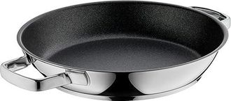 WMF Permadur Advance Servier-/ Bratpfanne 28 cm Induktion, Edelstahlpfanne, Servierpfanne Cromargan Edelstahl beschichtet, backofenfest