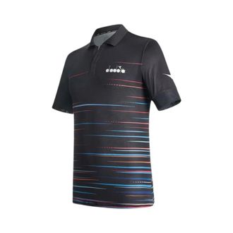 Diadora Homme, Tops, Noir, Taille: S SS Polo Icon