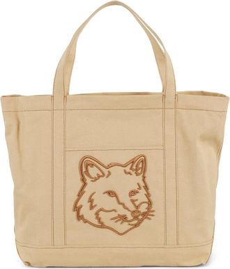 Maison Kitsuné sac cabas à logo brodé - Tons neutres