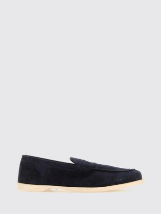 John Lobb Mocassins Penny Loafer en daim avec semelle en caoutchouc