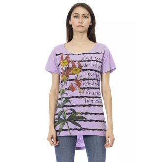 Trussardi Femme, Tops, Violet, Taille: 40 FR Action Short Sleeve T-shirt