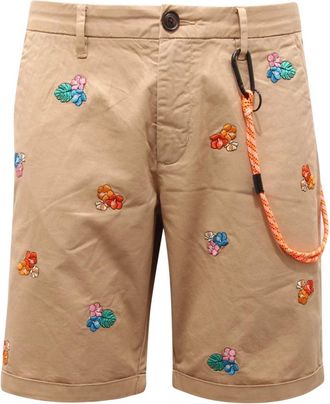 Sun 68 Homme, Shorts, Beige, Taille: W32 Bermuda Chino Embroidery