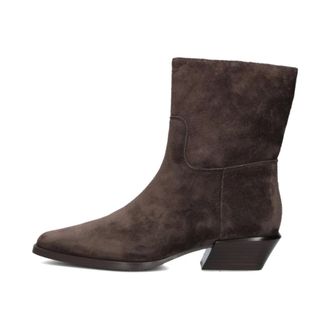 Stefano Lauran Braune Wildleder Stiefeletten mit Blockabsatz - - Shoes - Damen - Braun - 39 EU