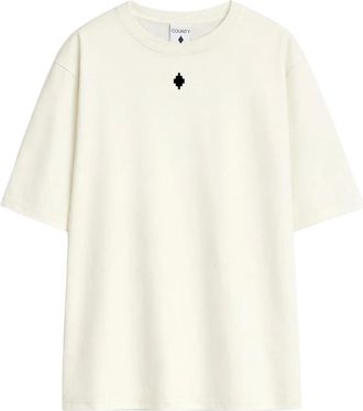 Marcelo Burlon Homme, Tops, Blanc, Taille: XS Jersey T-Shirt
