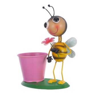 Valiclud Bienen Pflanztopf aus Eisen Dekorativer Metall Blumentopf f&uuml;r Sukkulenten Bienendekoration f&uuml;r Balkon Terrasse und Garten