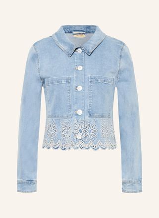 Cartoon Cartoon Jeansjacke Mit Lochspitze blau