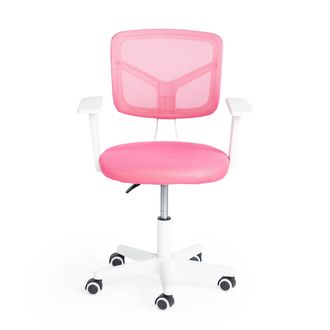 Furniture R Schreibtisch Stuhl h&ouml;henverstellbarer Task Stuhl mit Armlehnen, ergonomischer Dreh Mesh Stuhl f&uuml;r Arbeitszimmer Home School Office, Rosa