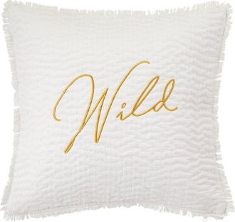 Atmosphera Atmosphera - Besticktes Kissen wild wei&szlig; 45x45cm