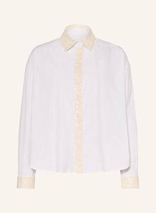 Lilienfels Lilienfels Hemdbluse Mit Pailletten weiss