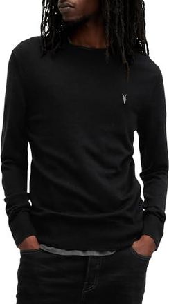 AllSaints Allsaints Homme Mode Merino Crew Neck Sweater Fashion-Sweatshirts, Noir, S EU