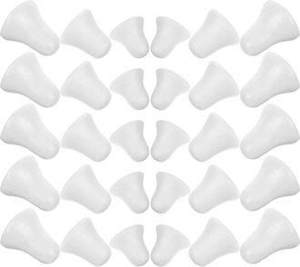 BESPORTBLE 30 St&uuml;ck Wei&szlig;e Bastelschaumstoffgl&ouml;ckchen zum Selbermachen Kleine Schaumstoff H&auml;ngedekorationen f&uuml;r Weihnachtsbaum und Selbstgemacht Bastelprojekte