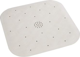 Maximex WENKO Duscheinlage Mod. Natur-Kautschuk Beige rutschfest mit Saugnäpfen für sicheren Halt und waschbar bei 40 Grad Maße 45 x 1,6 x 45 cm