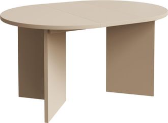 Selsey Ovaler Esstisch Ausziehbar - Runder Esstisch in Cappuccino, 110-190x110 cm, Laminierte Platte, ABS-Kanten, 2 Verl&auml;ngerungen, Kugelf&uuml;hrung, Selbstmonta