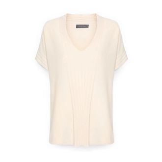Elena Miro Gerippter Jumper aus Viskosemischung - - Knitwear - Damen - Beige - L
