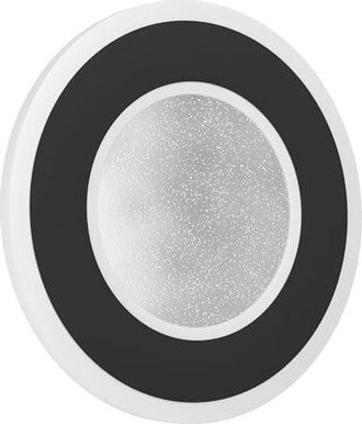 Eglo LED Deckenlampe Macchioni, Deckenleuchte mit Kristall-Effekt, Aufbauleuchte für Küche und Büro, Küchenlampe aus Metall und Kunststoff in Schwarz, neut