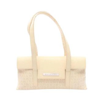 Bulgari Pre-owned Logo Mania Canvas Leather Handbag - - Pre-owned - Damen - Beige - ONE SIZE