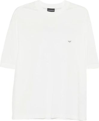 Emporio Armani Homme, Tops, Blanc, Taille: M Over-fit Jersey T-Shirt